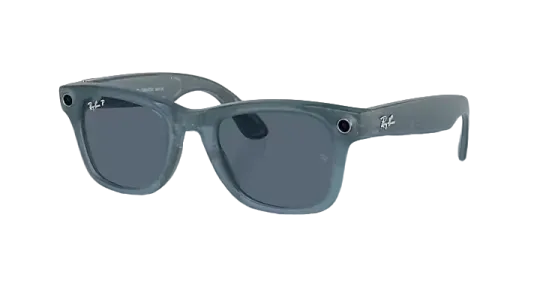 Ray Ban Meta Smart Glasses - Wayfarer Matte Jeans Lenses- Dusty Blue ...
