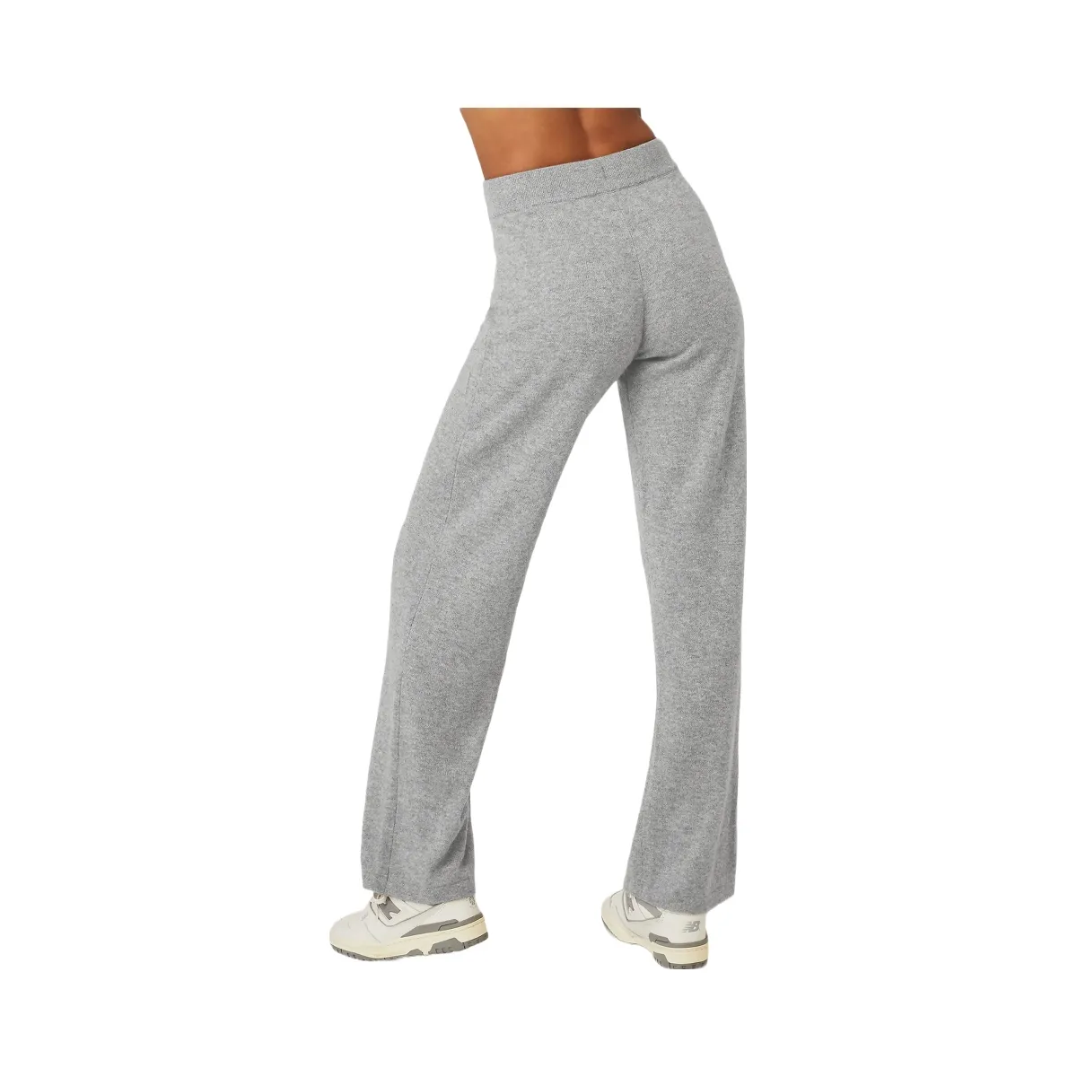 Alo Women's Cashmere High-Waist Jet Set Wide Leg Pant - Dove Grey ...