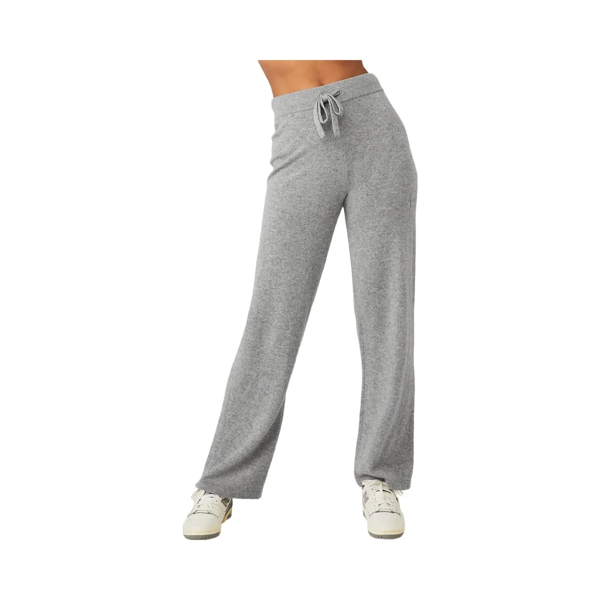 Alo Women's Cashmere High-Waist Jet Set Wide Leg Pant - Dove Grey ...