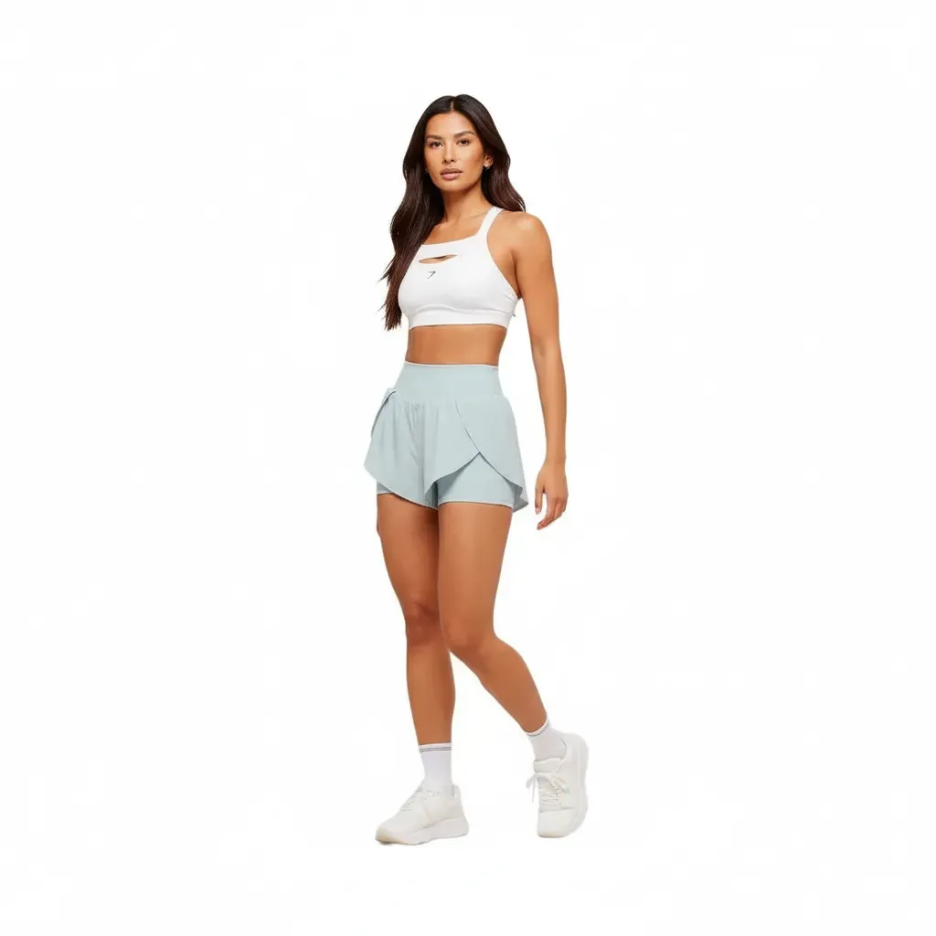 Gymshark Running 2-In-1 Shorts - Smoke Blue Price in India | Culture Circle